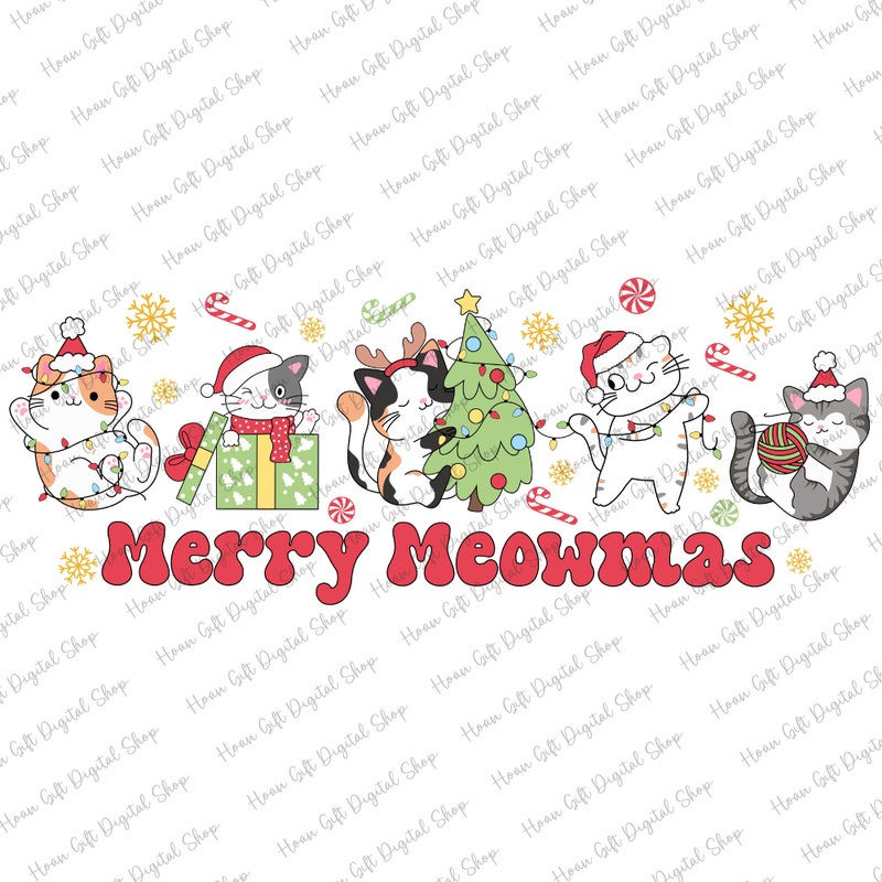 Meowy Christmas - Etsy