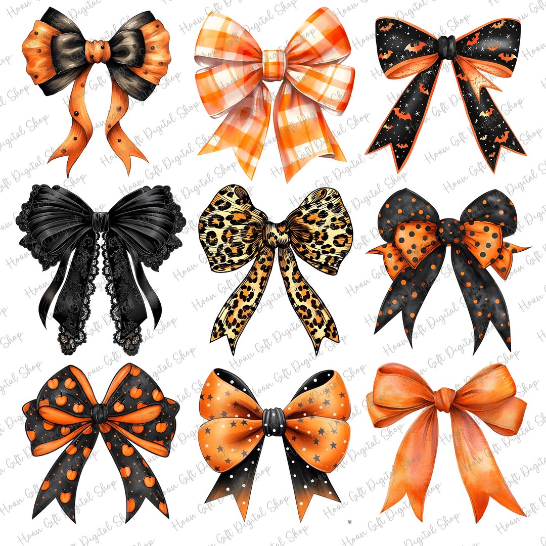 Coquette Halloween Png, Vintage Halloween Design Png, Bow Spooky Season ...