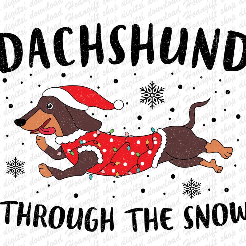 Dachshund Through the Snow - Etsy