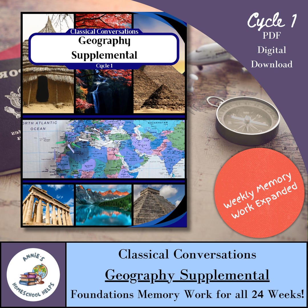 CC Geography Supplemental | Cycle 1 | Homeschool PDF Digital Download ...