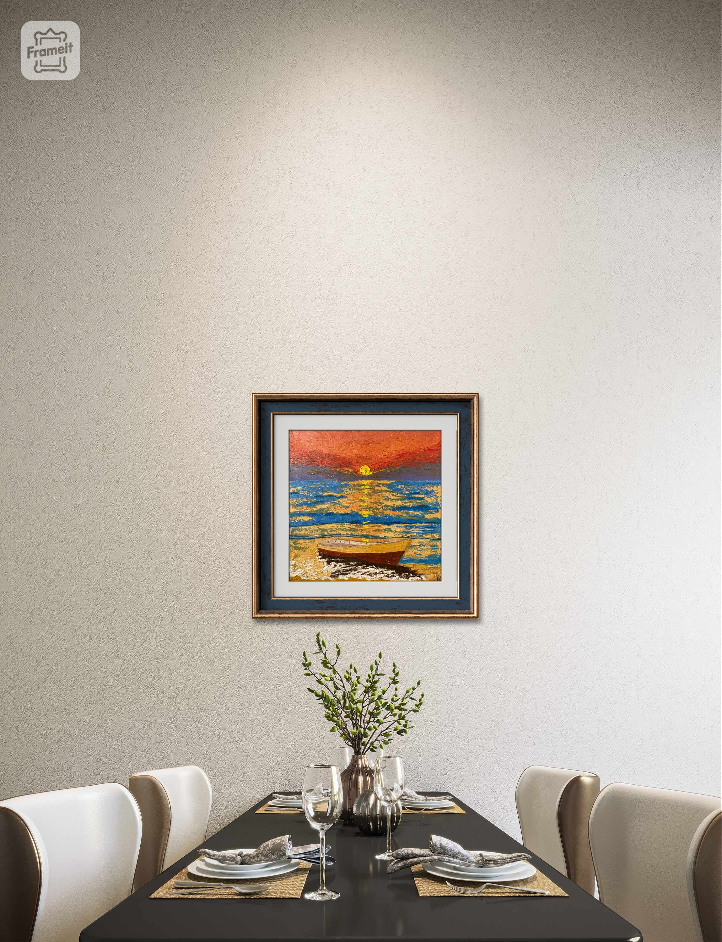 Painting With a Spatula,sunset Landscape | 3D Spatula Technique ...