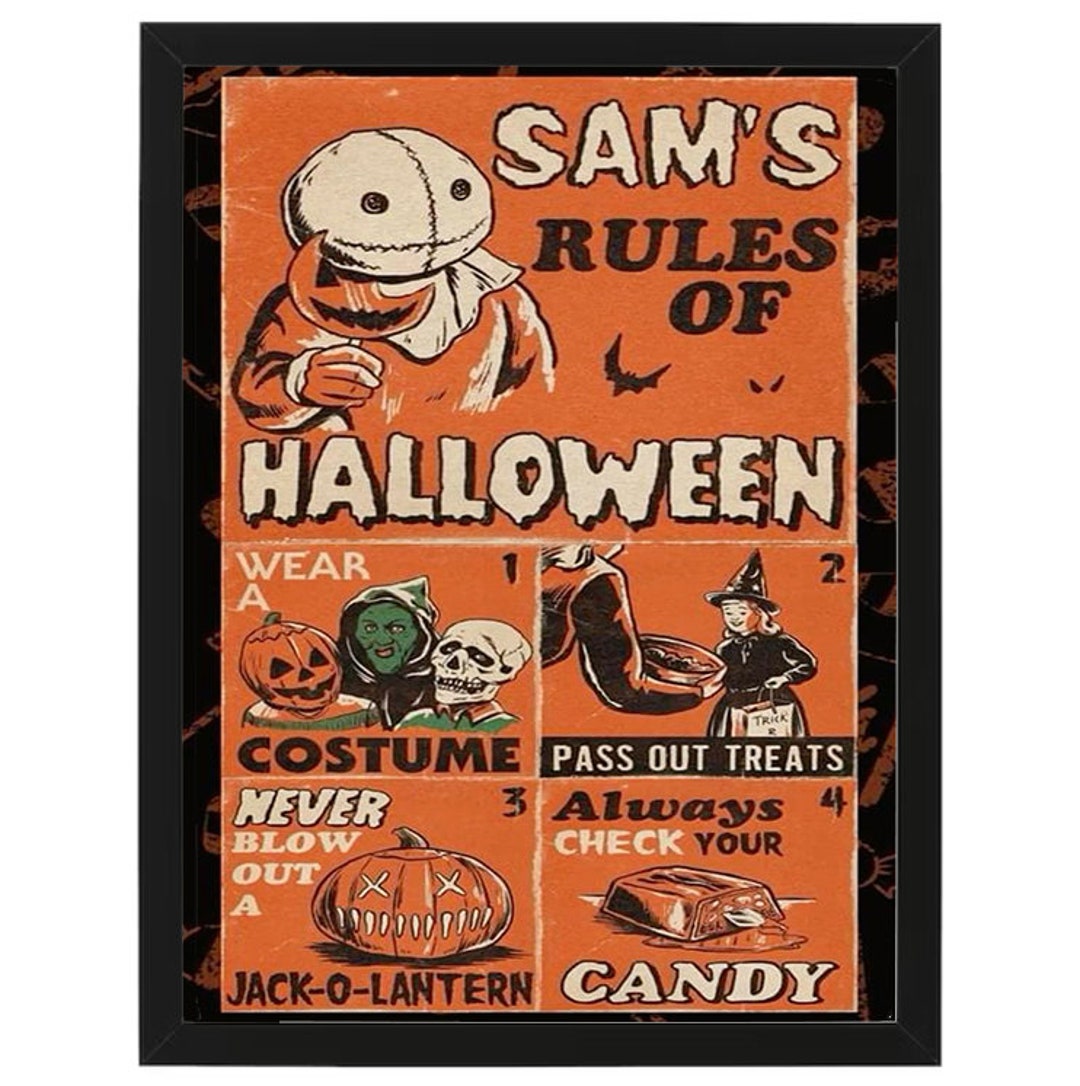 Trick R Treat Sam Rules Of Halloween Horror Movie Character Halloween Creepy Scary Aluminium
