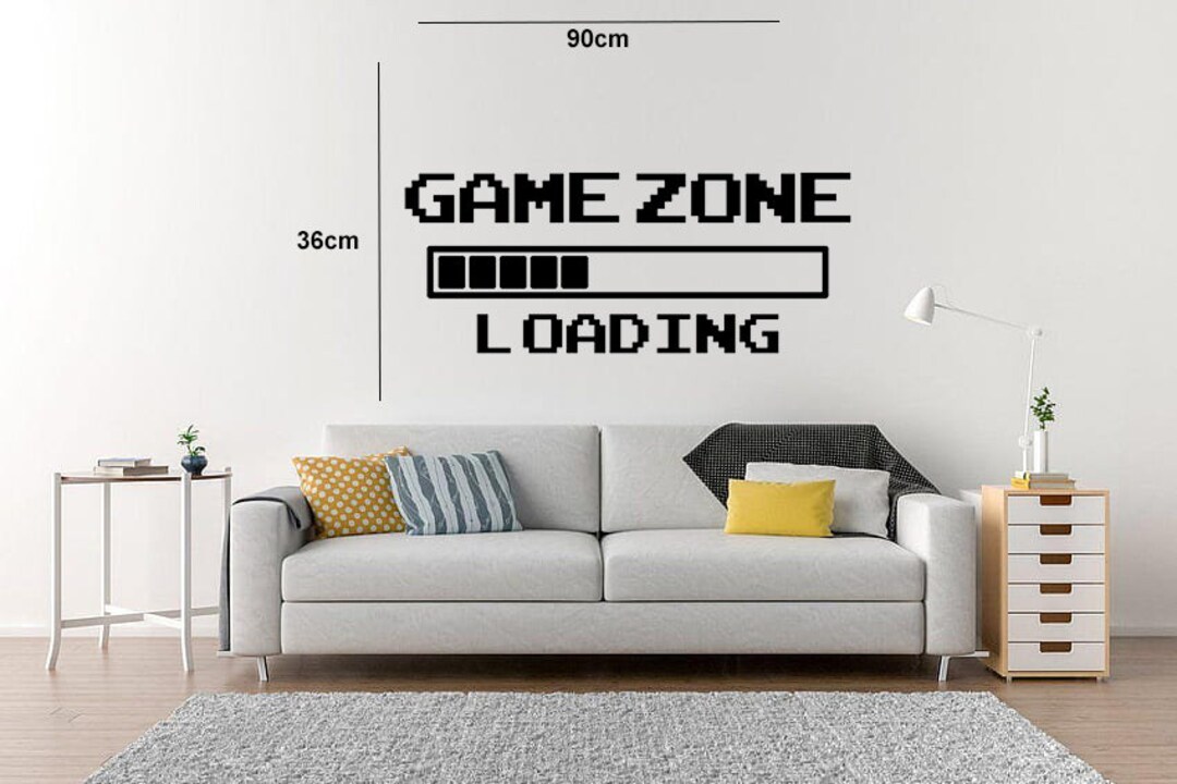 Game Zone Loading Gamer Wall Sticker Decal - Etsy
