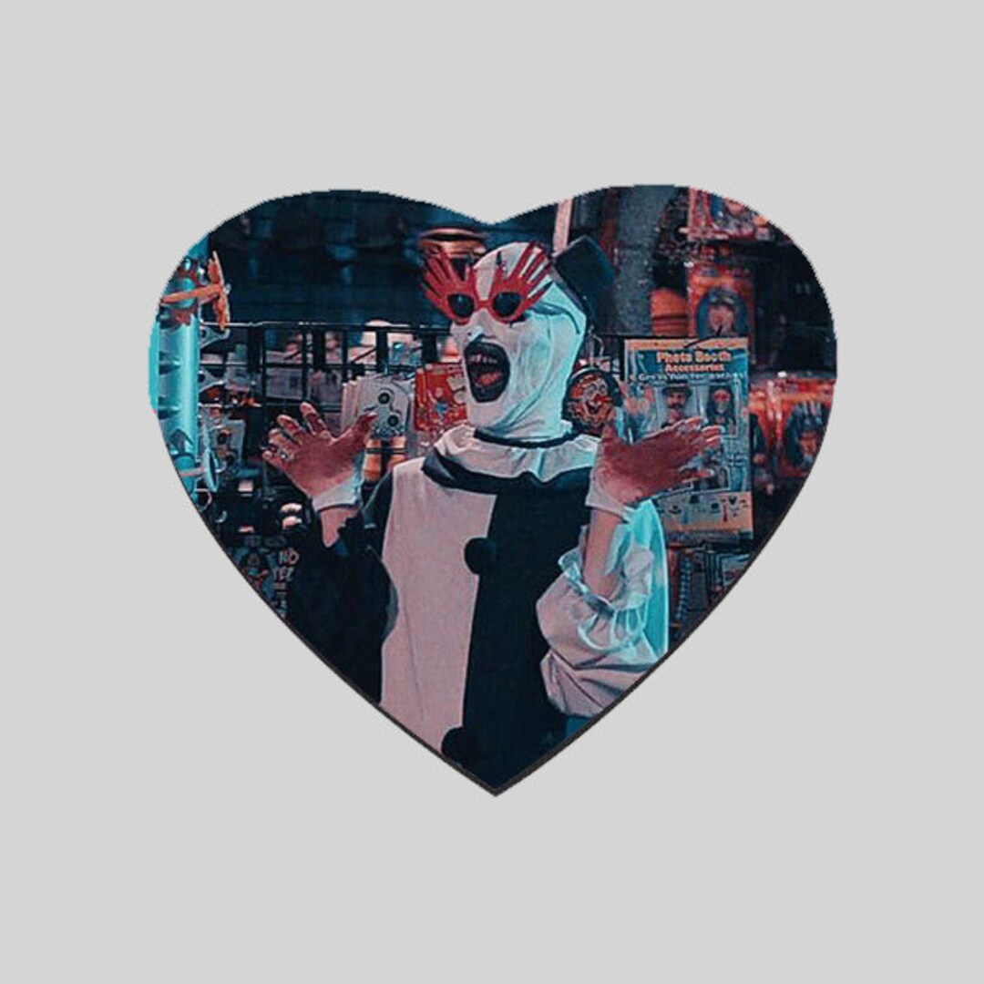 Terrifier Art the Clown Heart Mouse Mat Mouse Pad Novelty Horror Movie ...