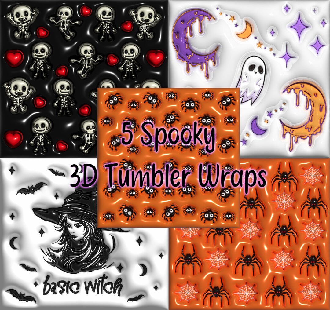 3D Inflated Designs Spooky Halloween Creepy Bundle - Etsy