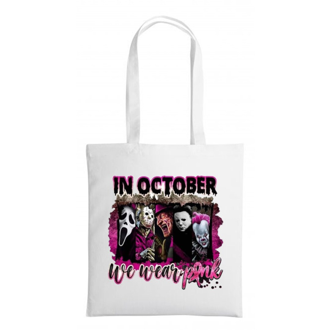 Wear Pink horror Tote Bag Shopping Tote Bag Tote Bag Horror Horror ...