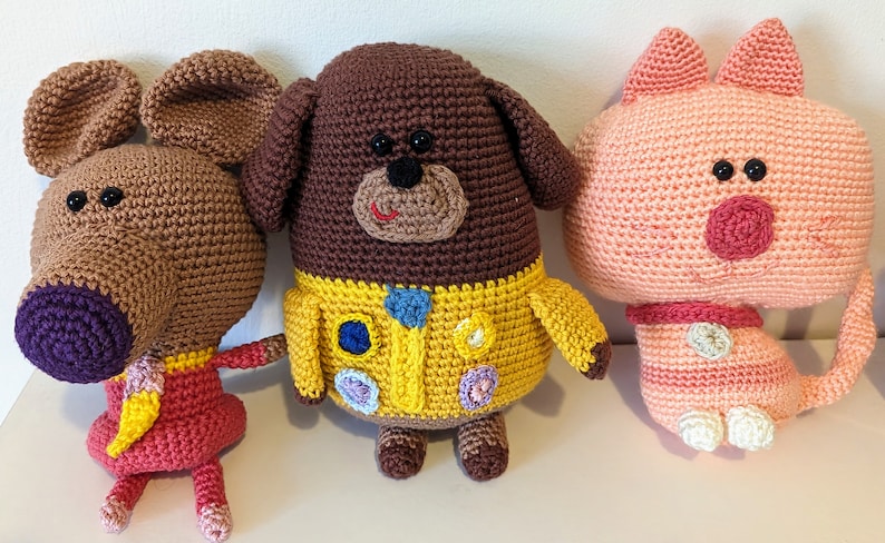 HEY DUGGEE Inspired Handmade Amigurumi Crochet Characters - Duggee ...