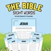 Printable Bible Sight Word Search, Kids Bible Lesson, Christian ...