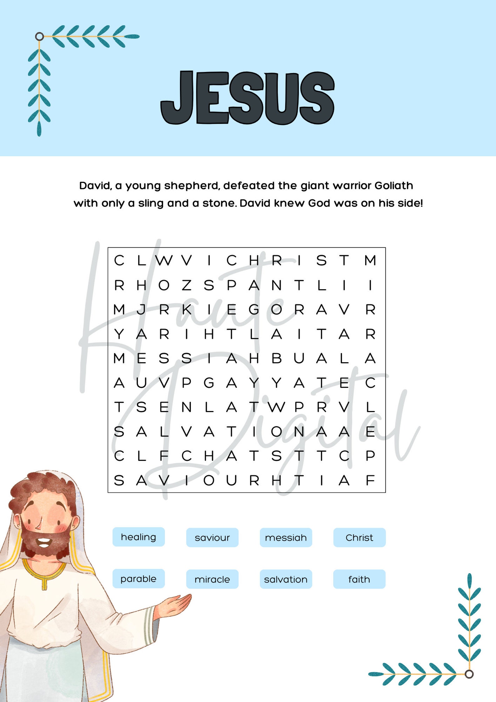 Printable Bible Word Search | Christian Activity for Kids, Sunday ...