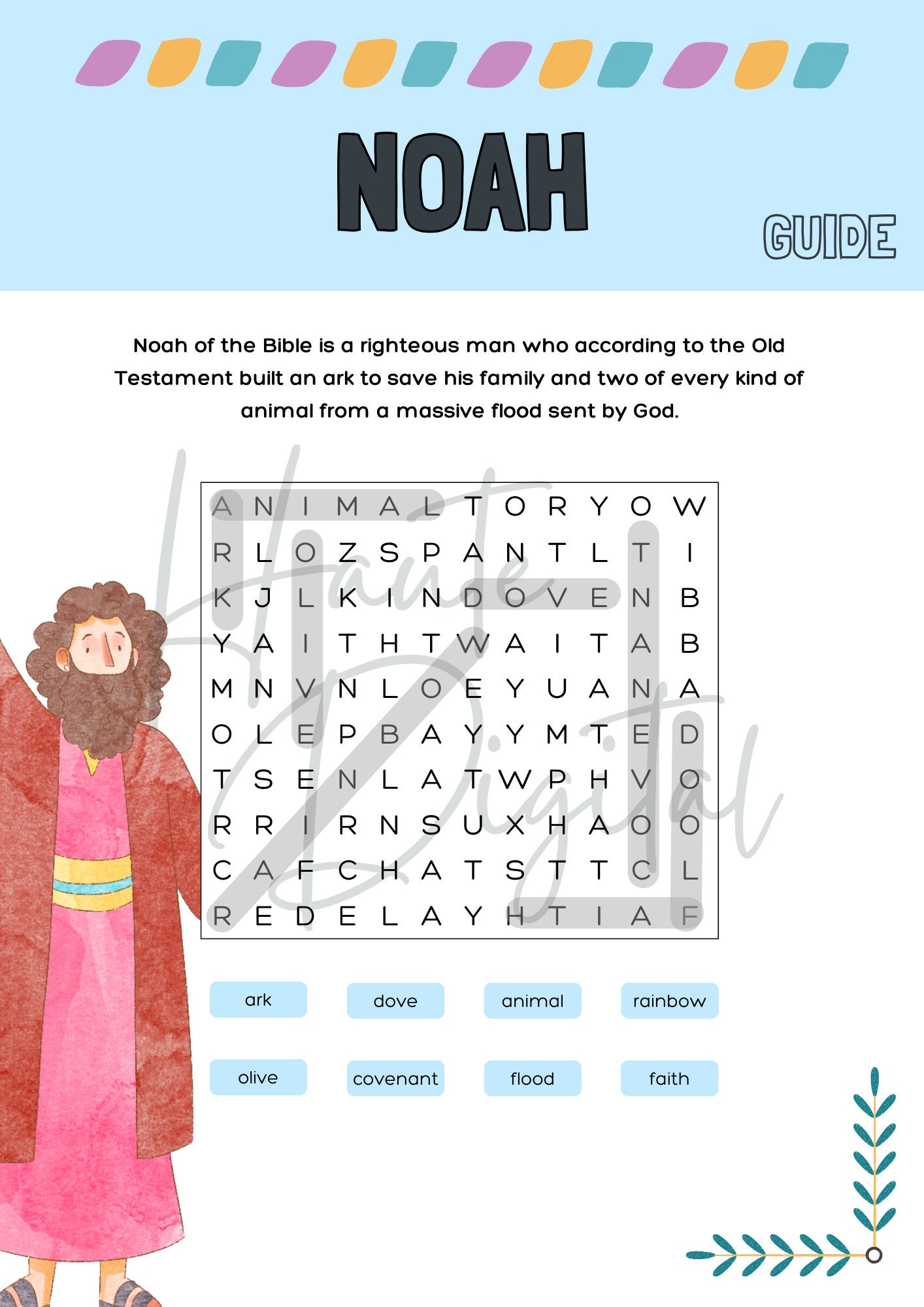 Printable Bible Word Search | Christian Activity for Kids, Sunday ...