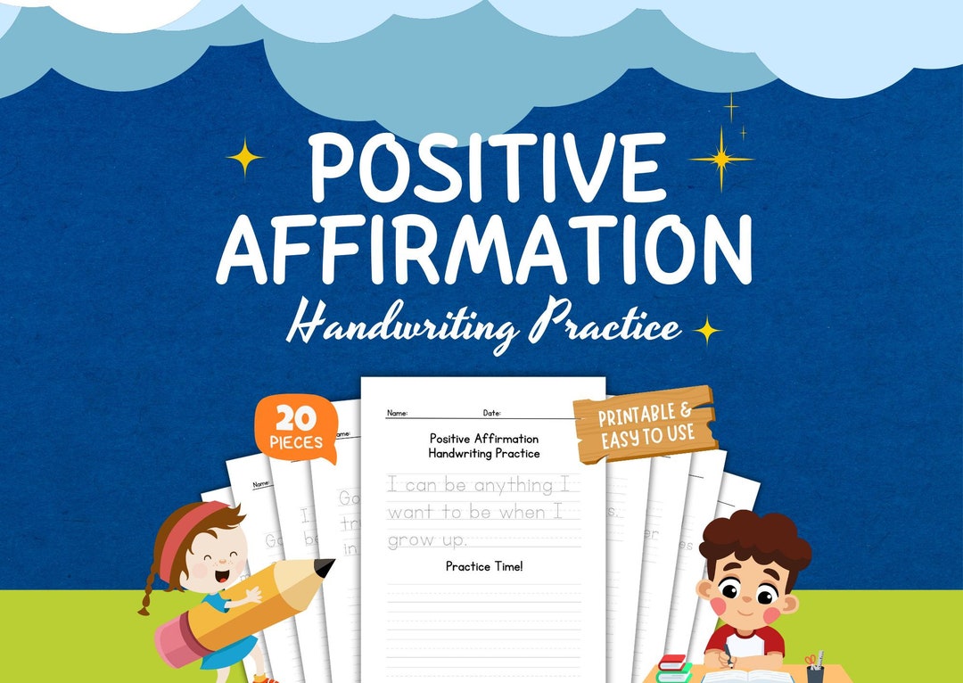 Buys Book | Positive Affirmation Handwriting Practice, Tracing ...