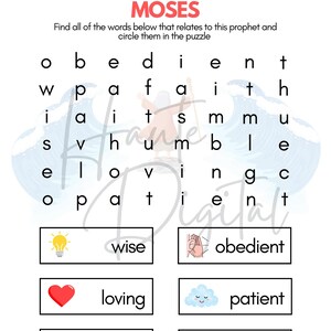 Bible Word Search (prophets) - Pintable Word Search Book Games for Kids ...
