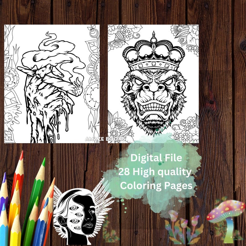 Stoner Coloring Pages: Made for Adults for Relaxing With Psychedelic ...