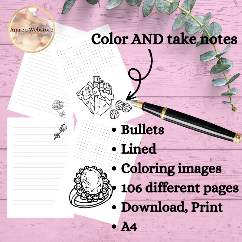 Printable Coloring Journal - Etsy