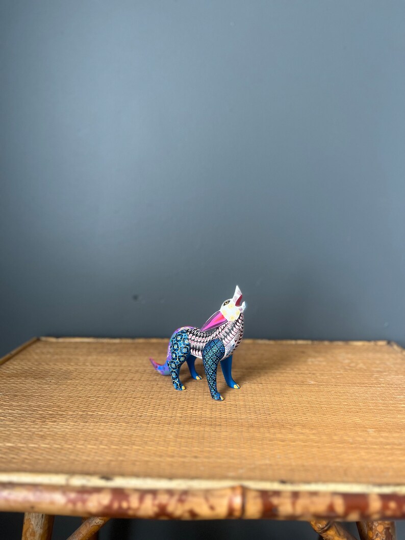 Oaxacan Wolf Alebrije— Wood— Alebrijes— Home Decor— Animal Sculpture ...
