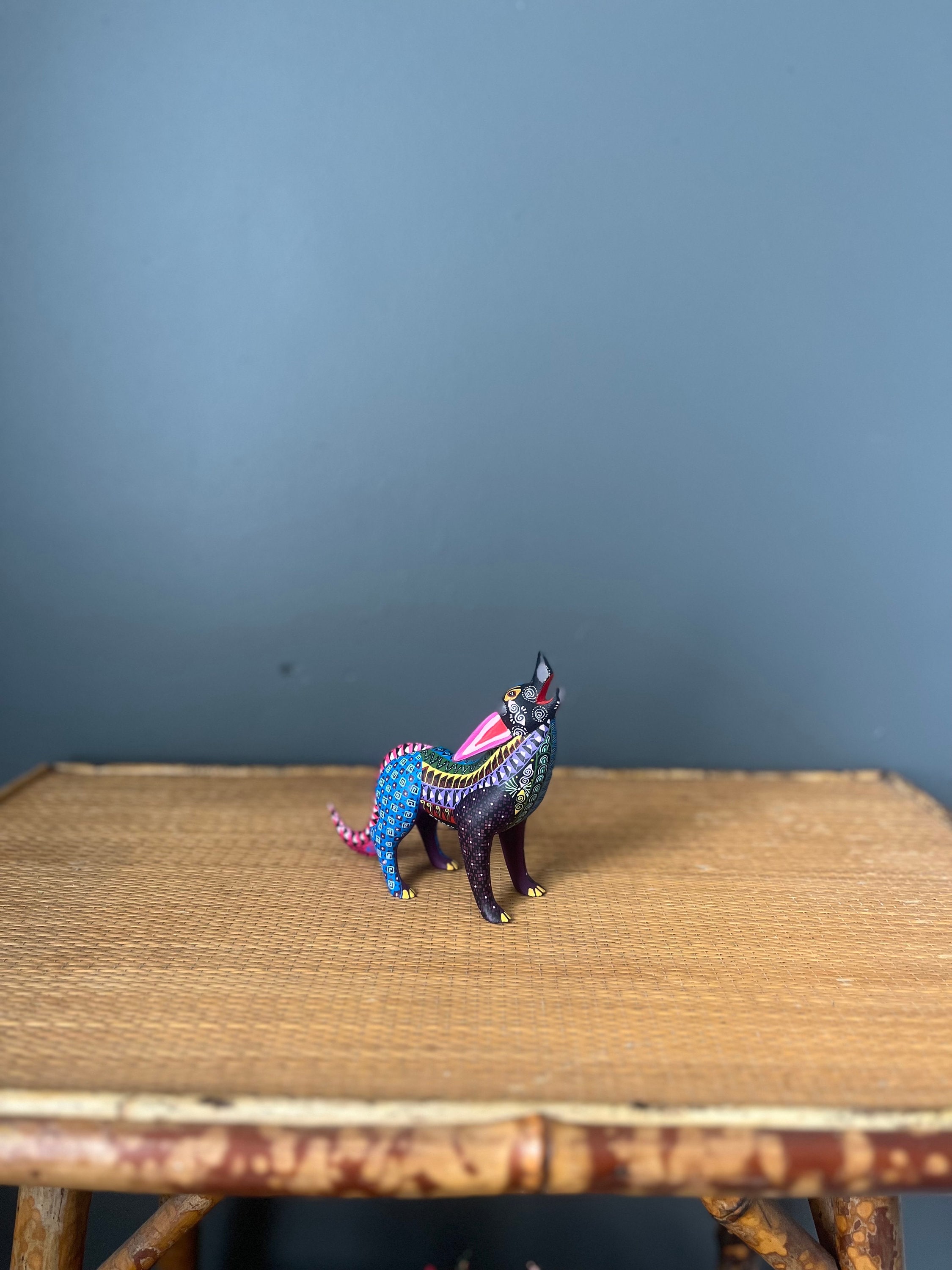 Oaxacan Wolf Alebrije— Wood— Alebrijes— Home Decor— Animal Sculpture ...