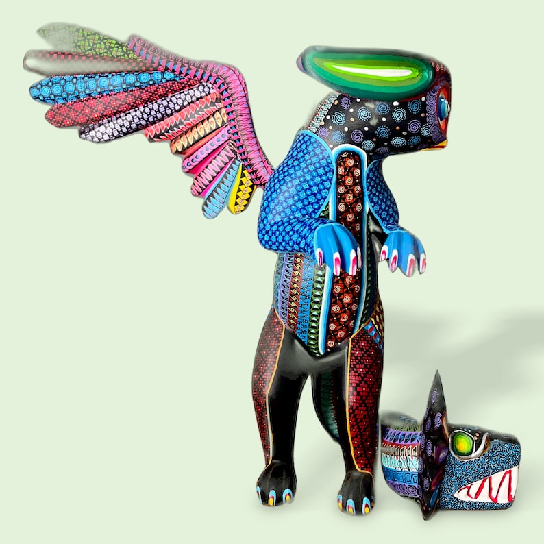 Owl Alebrijes Cat, Eagle, Quetzalcoatl Fusion— Wood— Alebrijes— Home ...