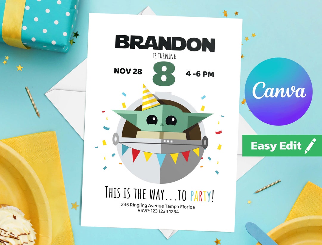Invitación de cumpleaños de Star Wars invitación de - Etsy España