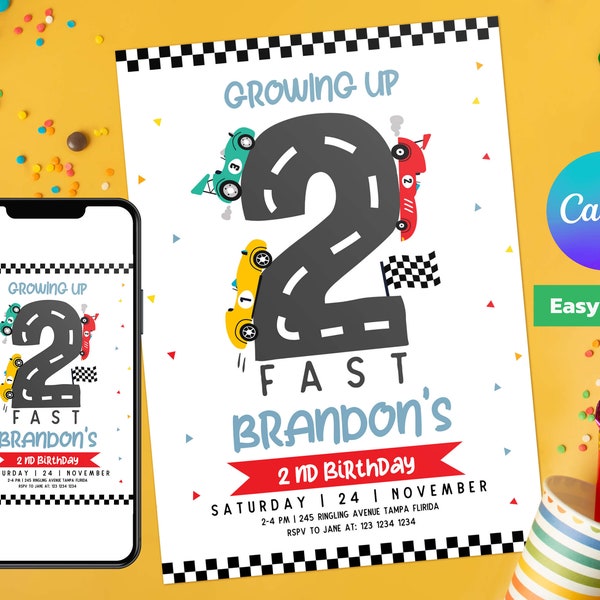 Two Fast Birthday - Etsy