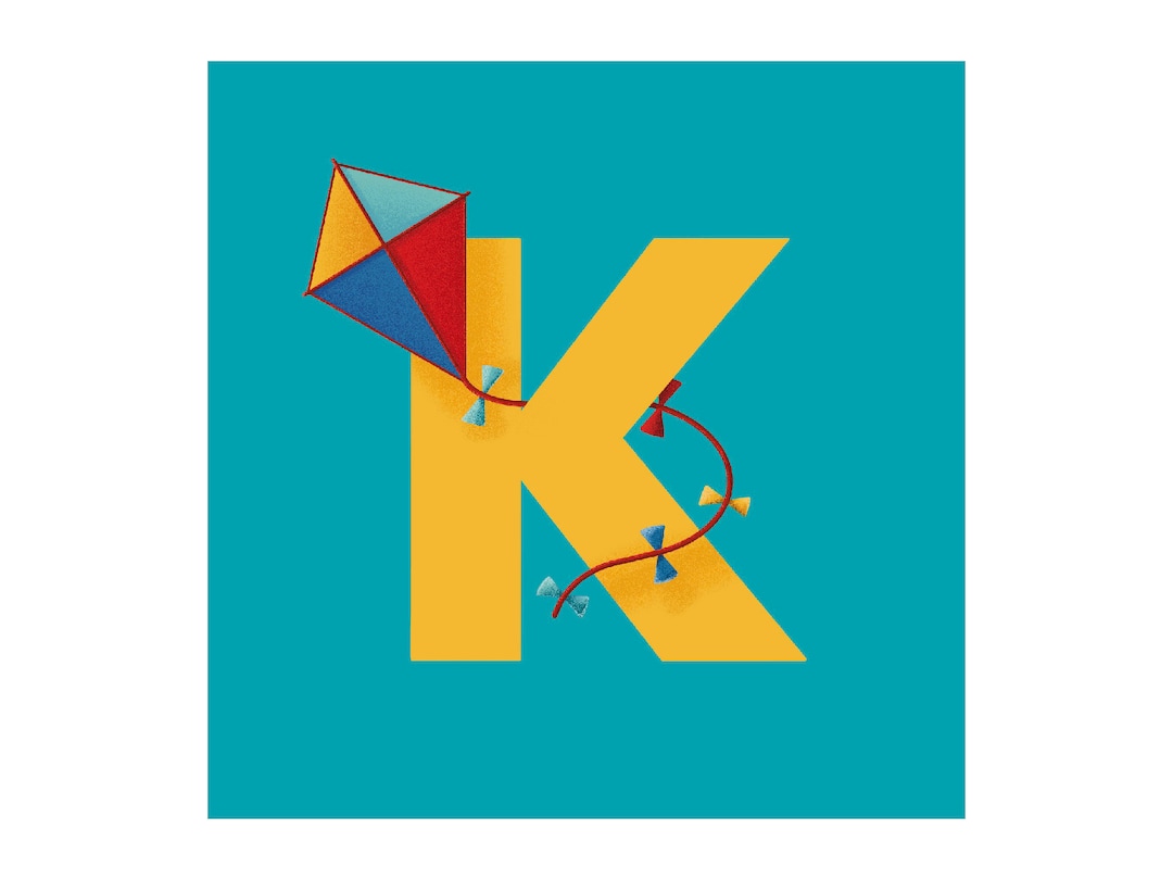 K is for Kite Alphabet Print - Etsy