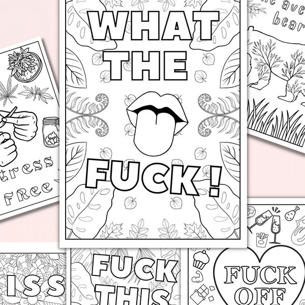 Funny Adult Colouring Pages Printable, A4 Swear Word Colouringbook ...