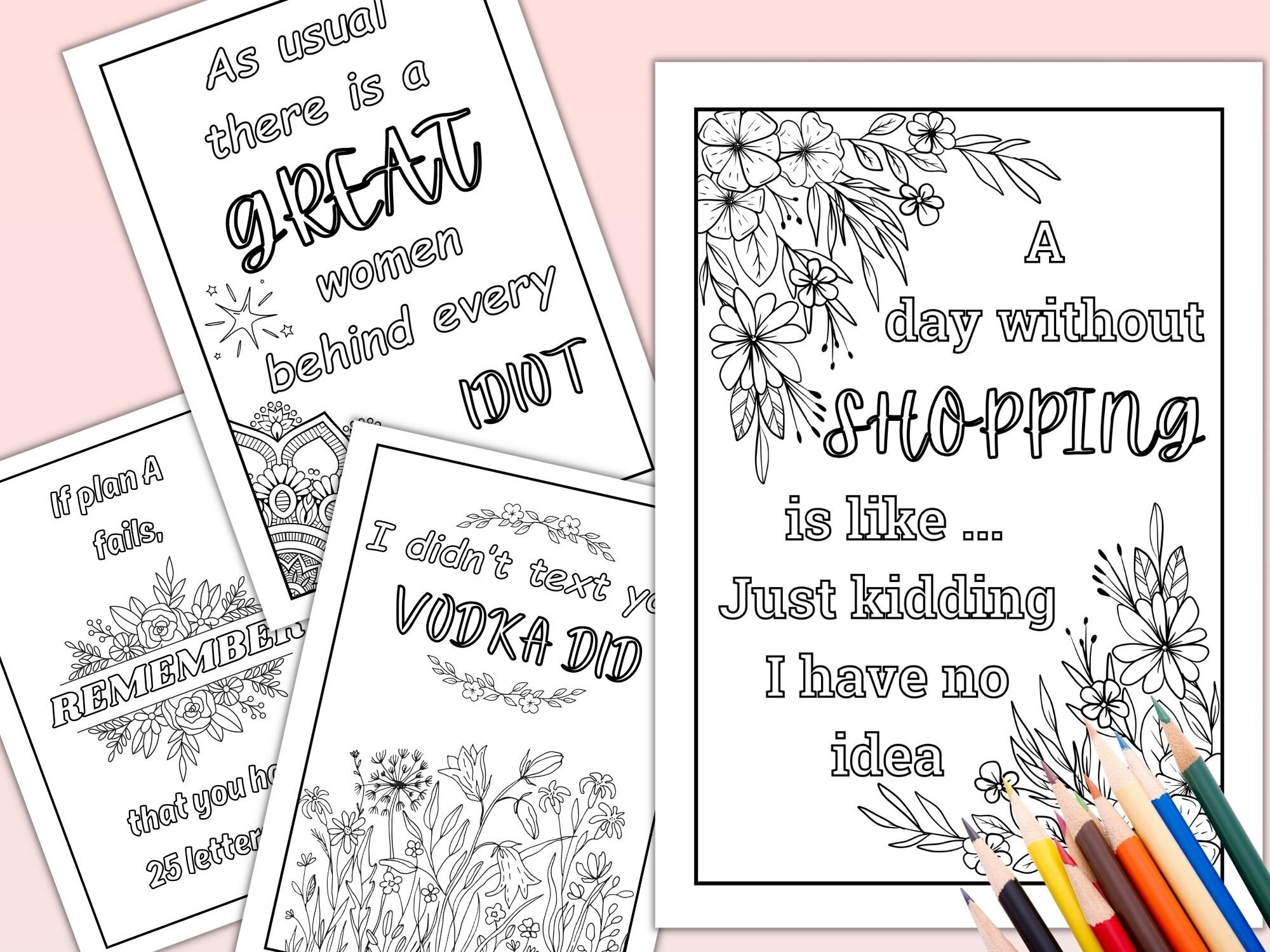 Women Empowerment Colouring Pages, Funny Adult Colouring, Sassy Rude ...