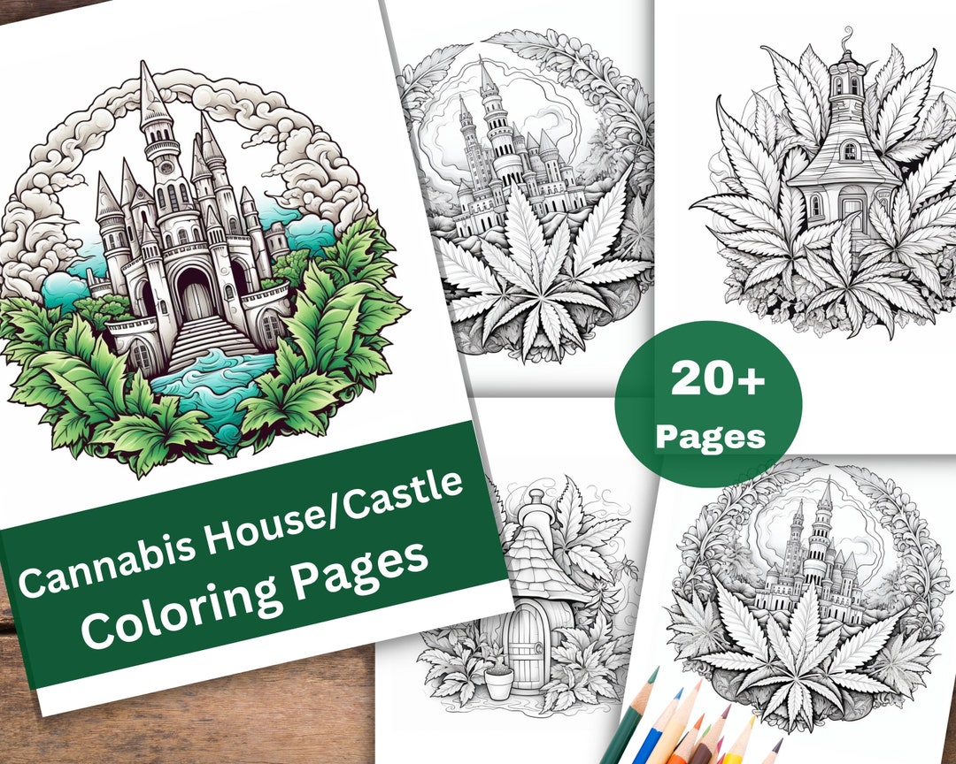 Cannabis Themed Coloring Book Adult Chill and Relaxing - Etsy