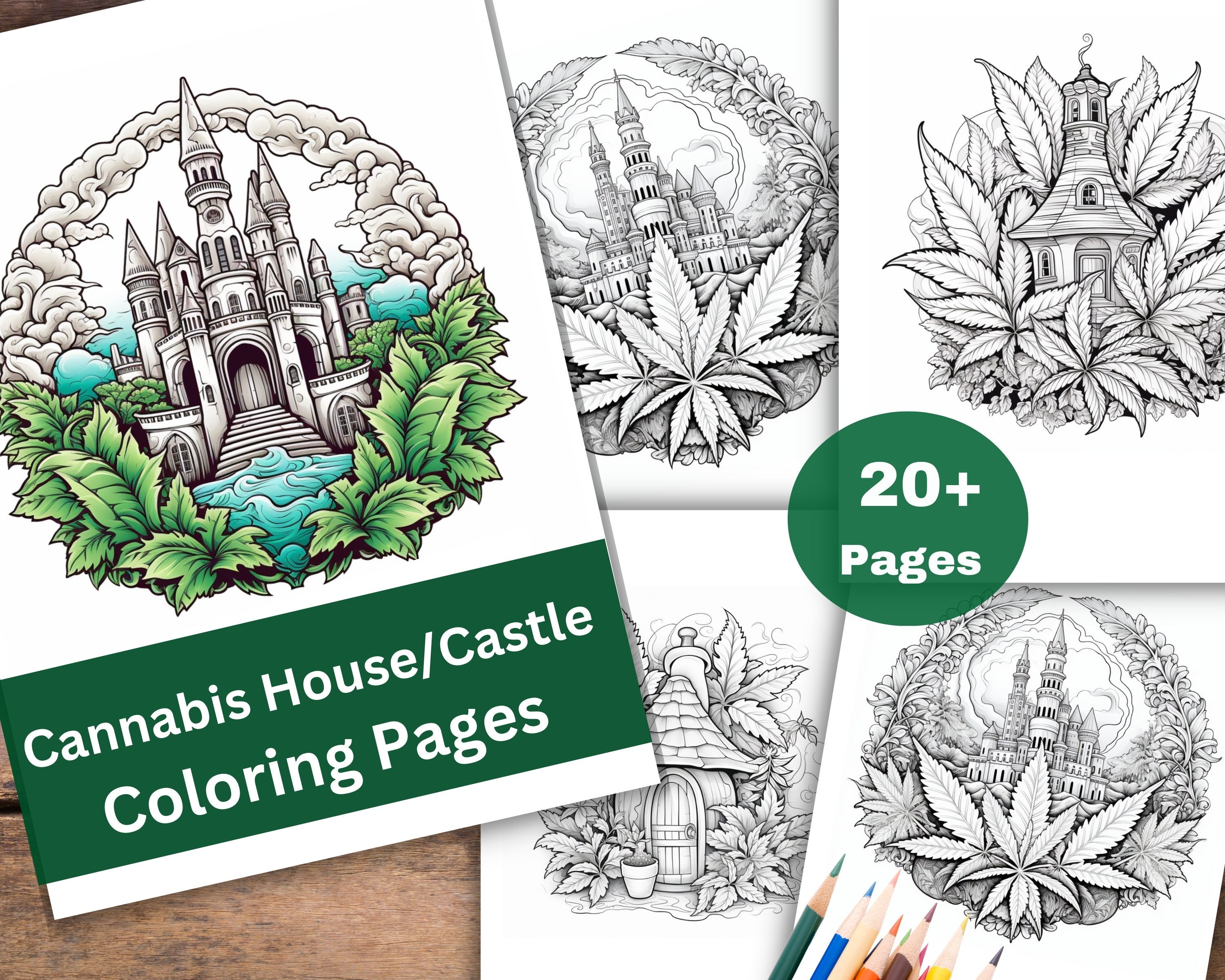 Cannabis Themed Coloring Book Adult Chill and Relaxing - Etsy