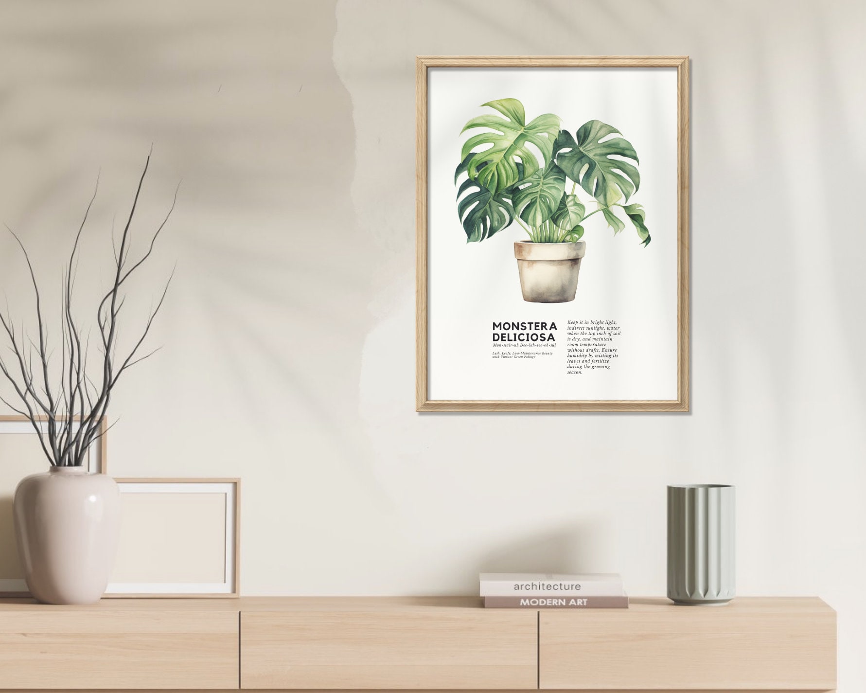 Monstera Plant Art Digital Download Watercolor Monstera - Etsy Australia