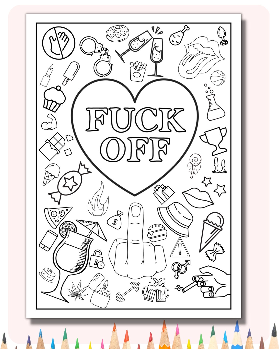 Adult Coloring Pages Swear Word Colouring Pages 20 Printable Funny ...
