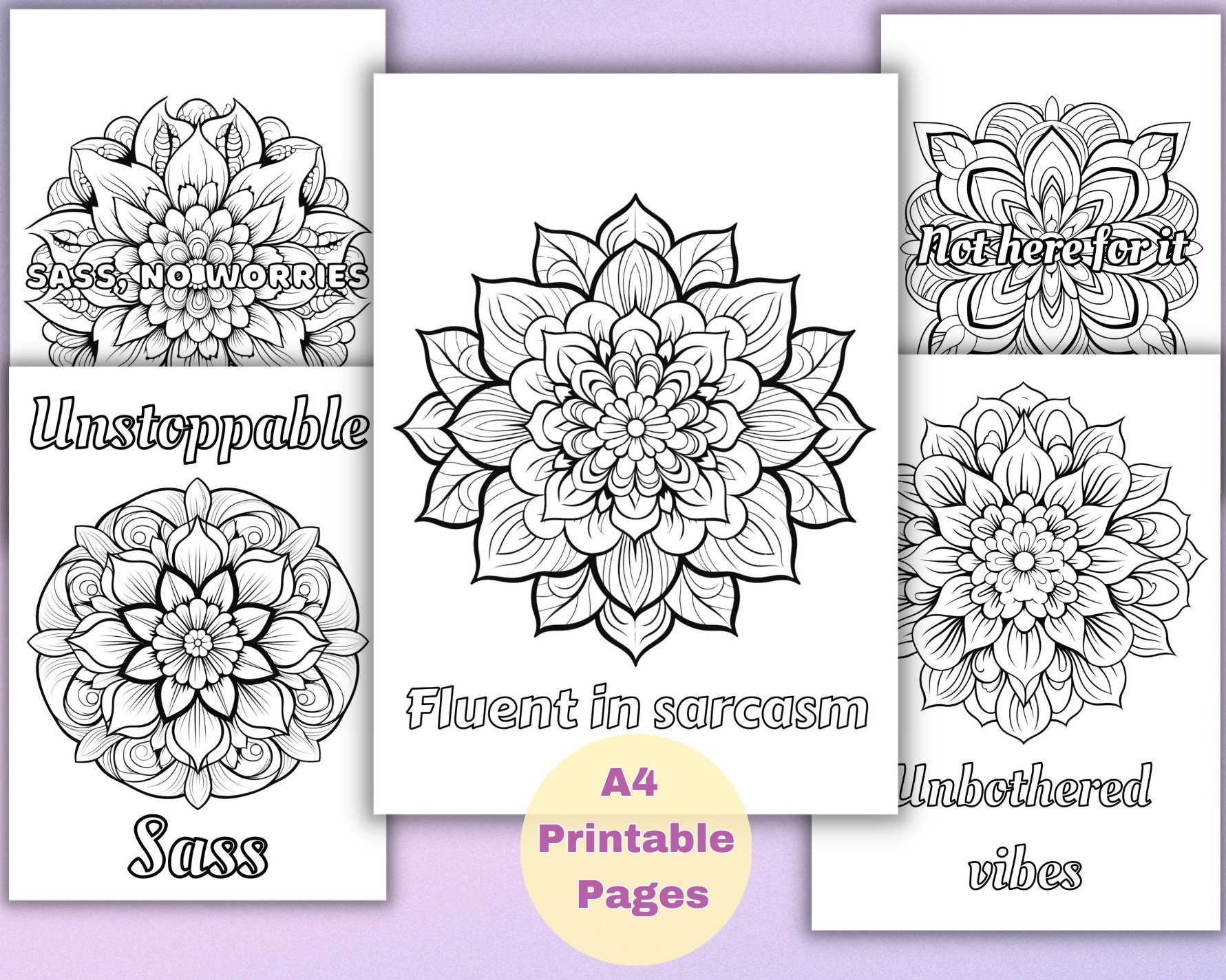 Sassy Colouring Pages, Funny Adult Colouring Book, Cheeky Coloring ...