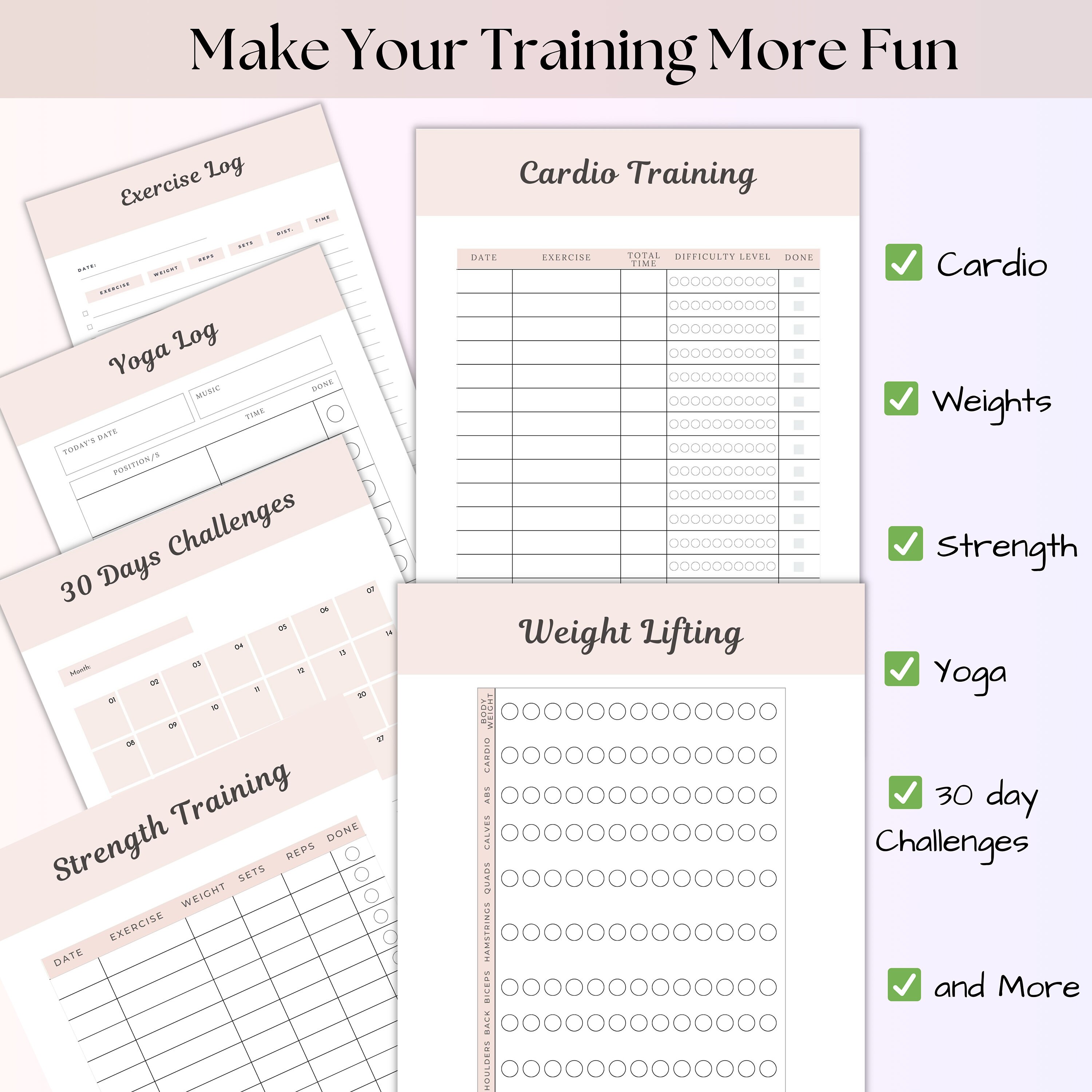 Ultimate Printable Fitness Planner, Weight Loss Tracker, Meal Planner ...
