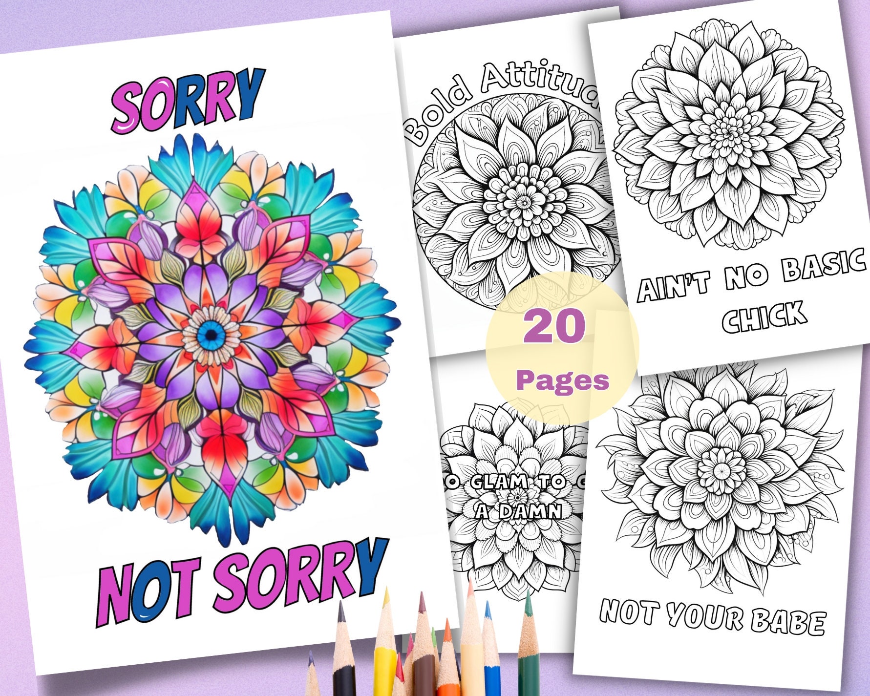 Sassy Colouring Pages, Funny Adult Colouring Book, Cheeky Coloring ...