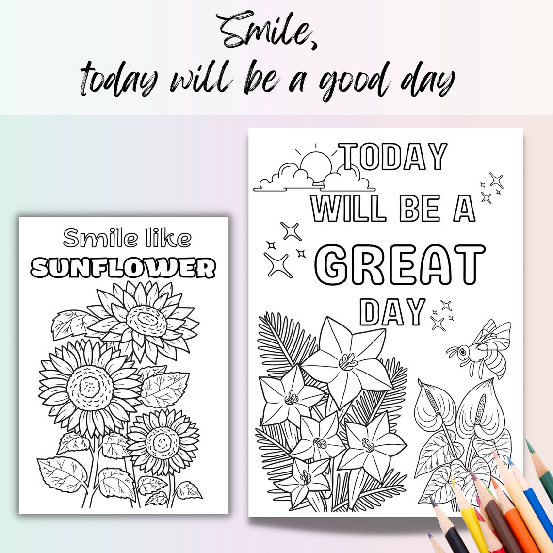 Positive Mindset Coloring Sheets, Printable Self-love Positivity ...