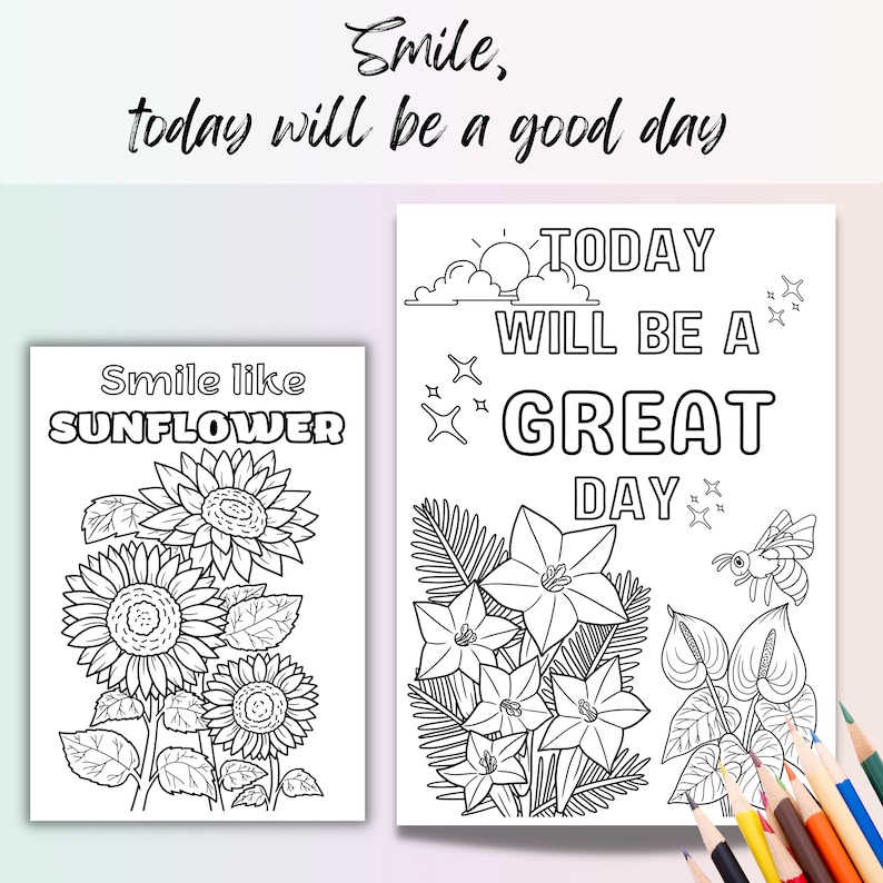 Positive Mindset Coloring Sheets, Printable Self-love Positivity ...