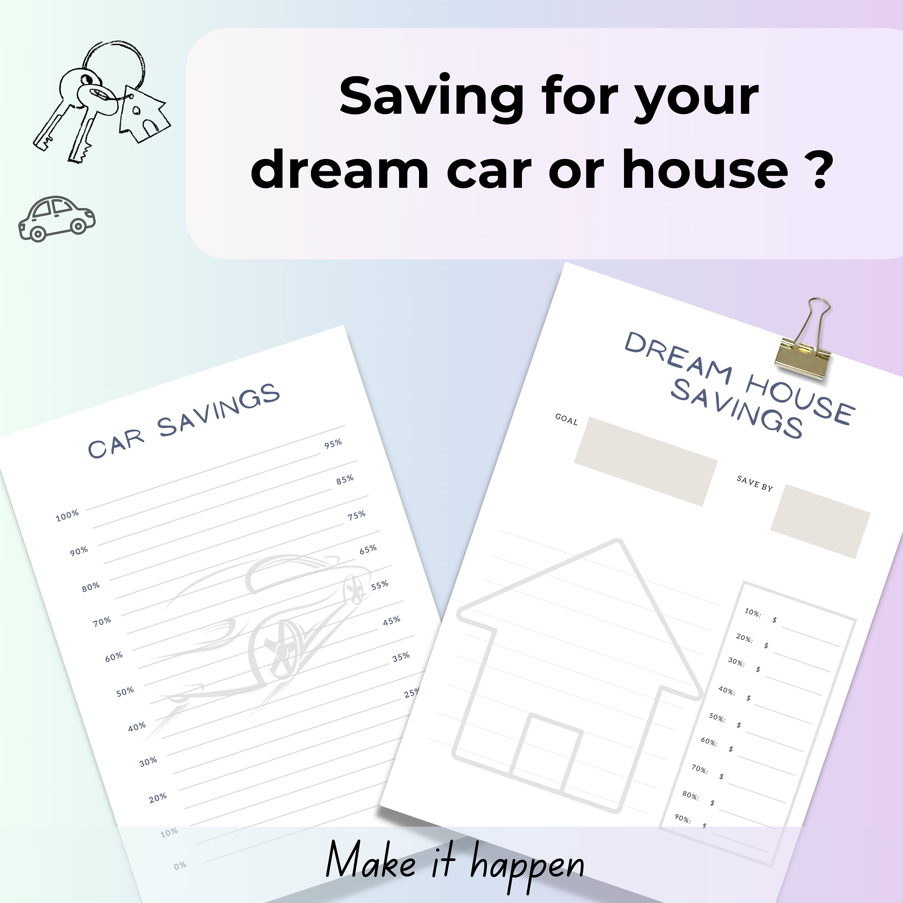 Fun Savings Trackers, A4 Printable Savings Template, Easy Saving Goals ...