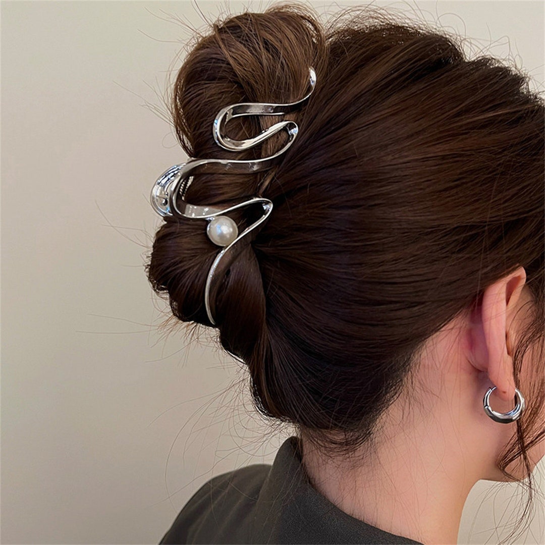 Silver Gold Metal Irregular Hair Claw Hair Accessories for - Etsy UK