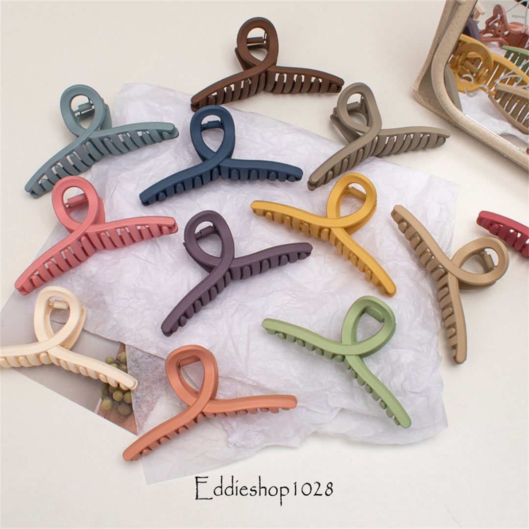 Matte Cross Hair Claw, Slim Arcylic Hair Claw Clip, Large Sharke Hair ...