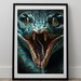 Teeth of the Blue Snake, Oil Painting on Black Background, Abstract ...