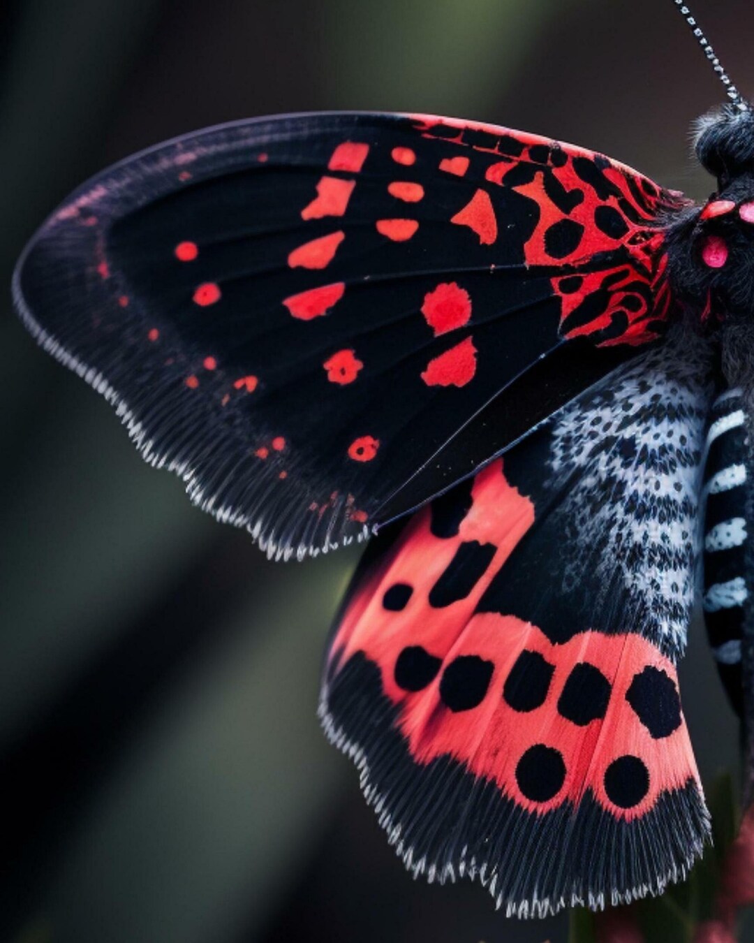 Split Butterfly Art Modern Illustration, Butterfly Wing Art - Two-part ...