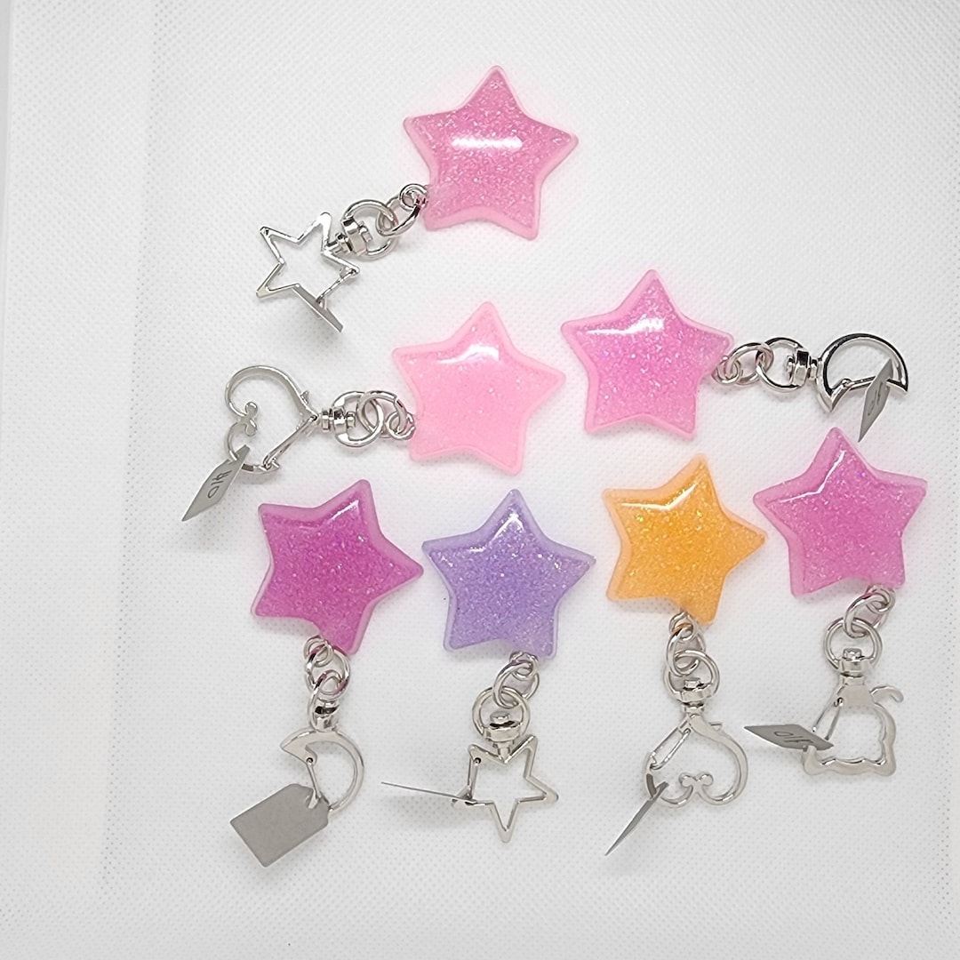 Star Resin Keychain - Etsy