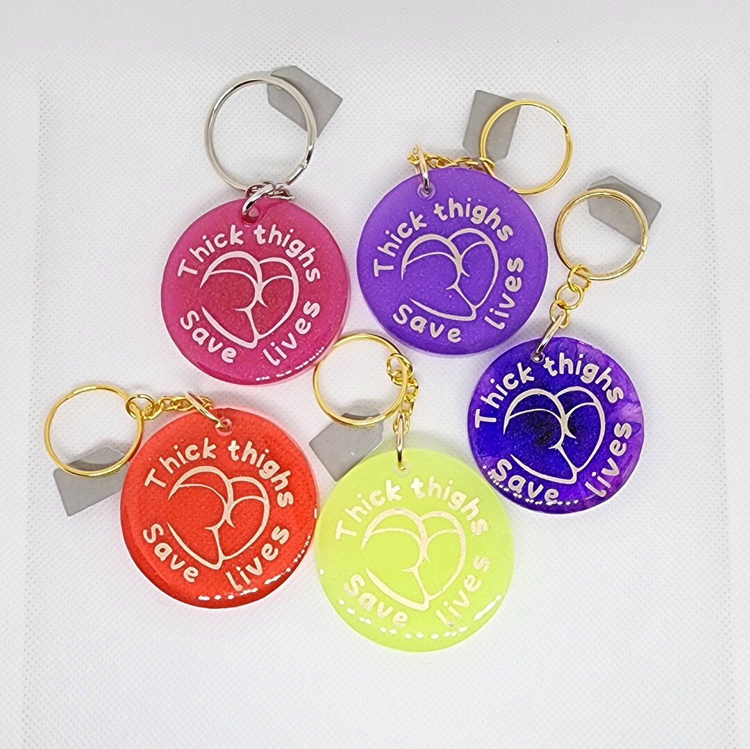 Thick Thighs Keychain - Etsy
