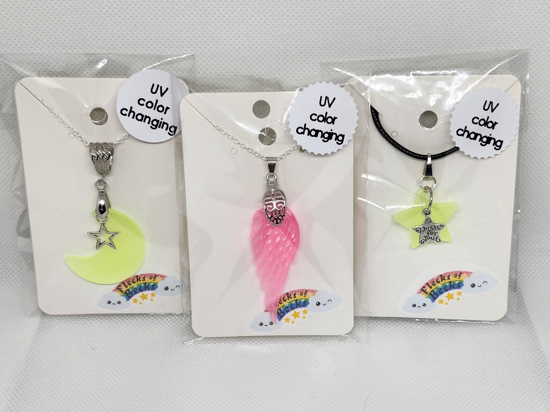 UV Color Changing Charm Necklaces - Etsy