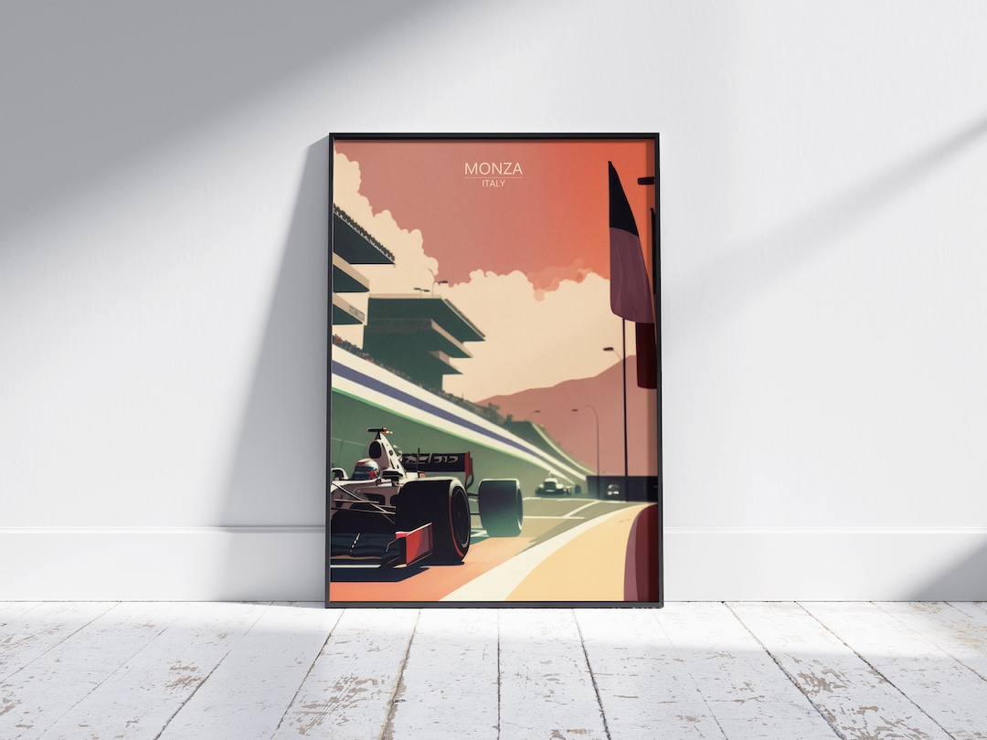 Monza F1 Circuit Print | Formula 1 Print | F1 Racing | Formula 1 Track ...