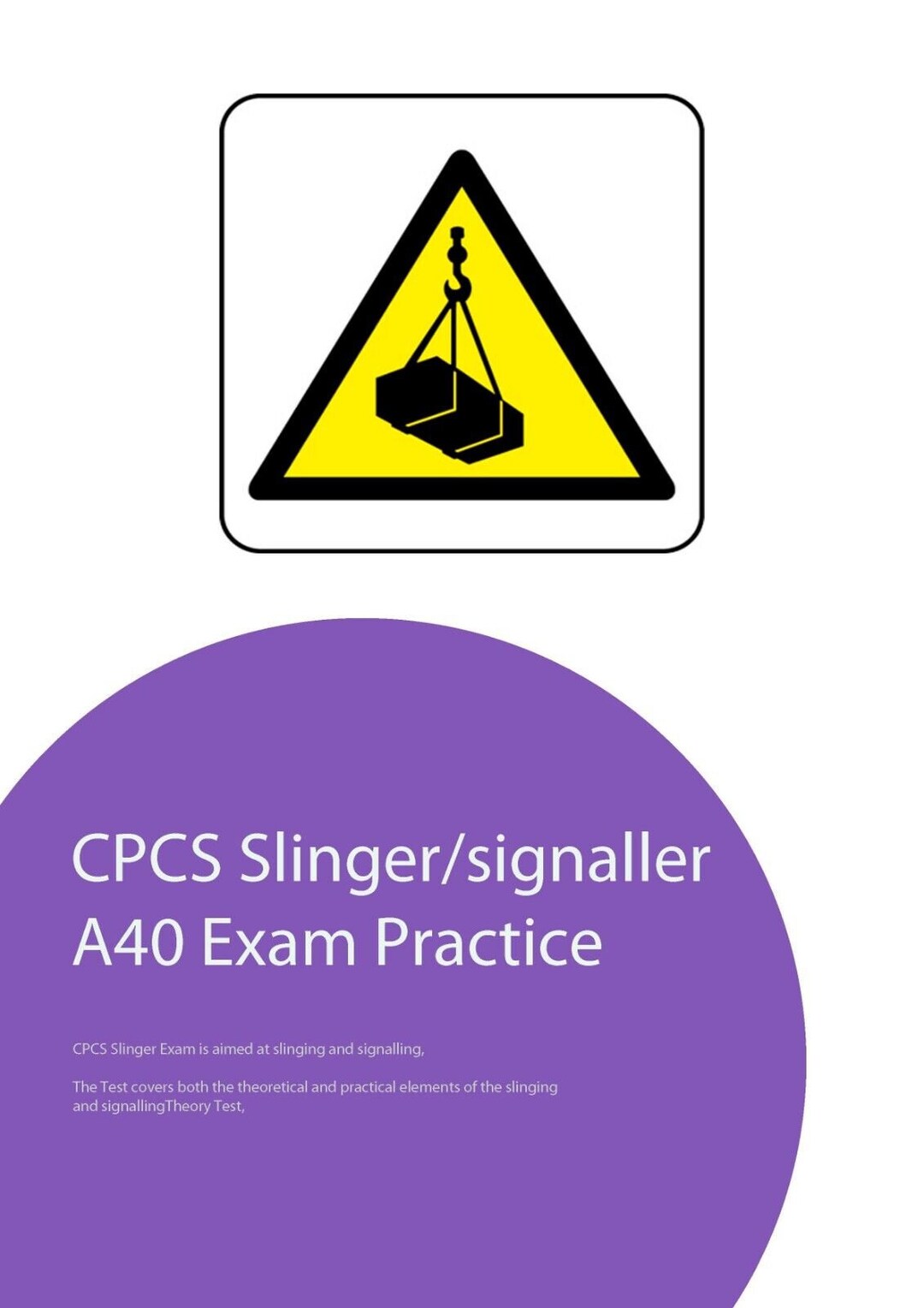 CPCS & NOCN A40 Slinger Signaller Theory Test Answers BOOK 2023 - Etsy UK