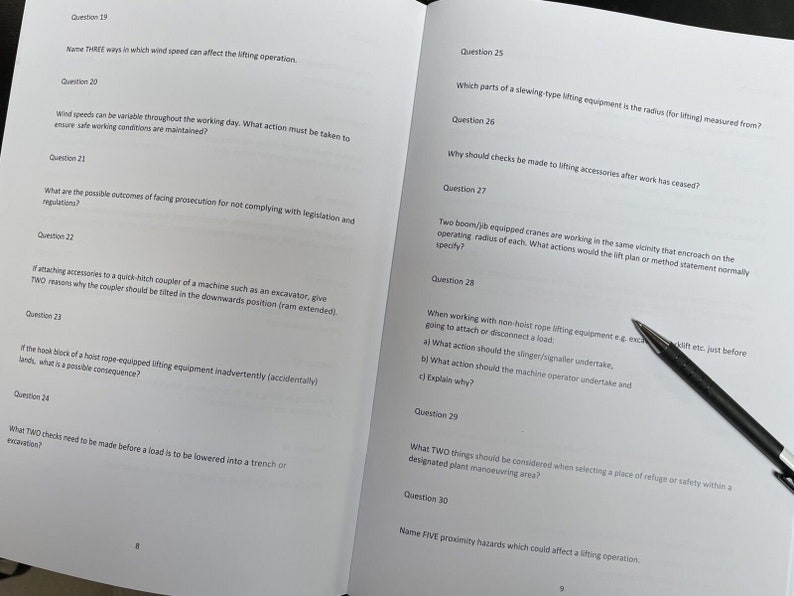 CPCS & NOCN A40 Slinger Signaller Theory Test Answers BOOK 2023 - Etsy UK