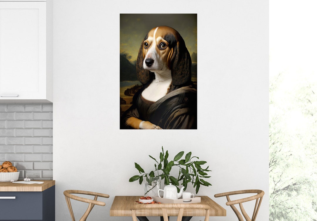 Picture With Beagle as Mona Lisa Poster / Dog Owner / Master / Mistress ...