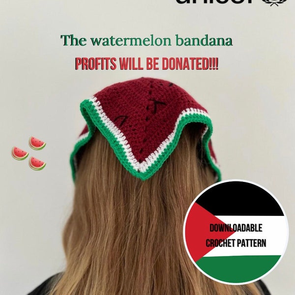 Crochet Watermelon Gaza - Etsy