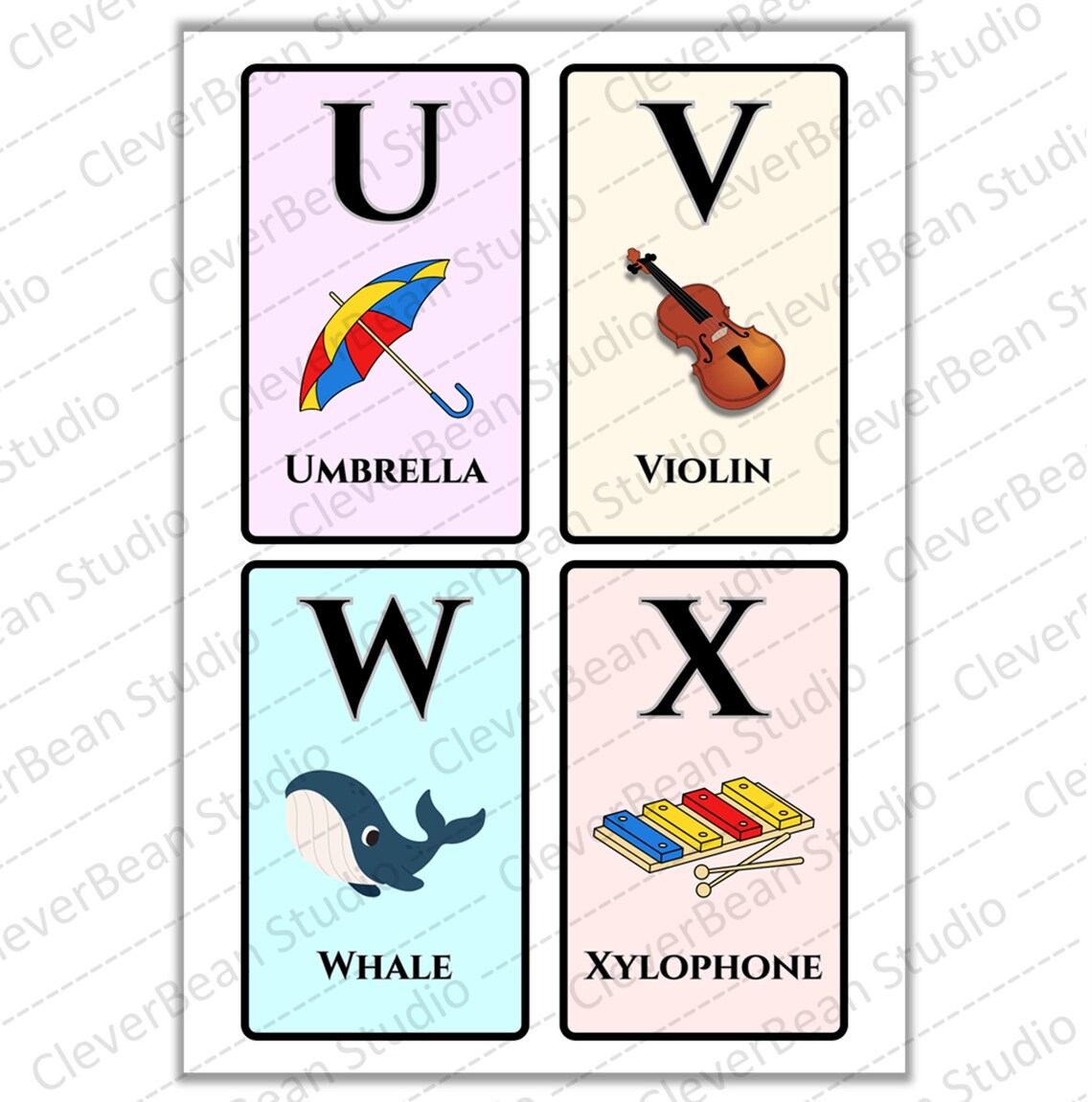 Alphabet Phonics Flashcards - Early Learning Essentials - Etsy