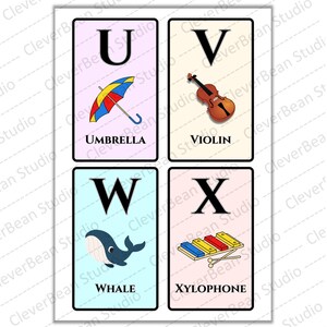 Alphabet Phonics Flashcards - Early Learning Essentials - Etsy